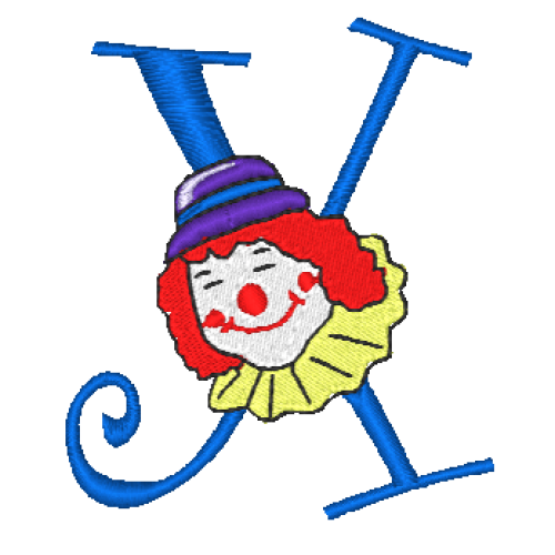 Clown X machine embroidery designs