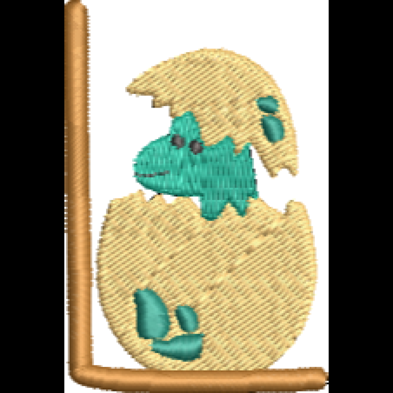 Dinosaur L machine embroidery designs